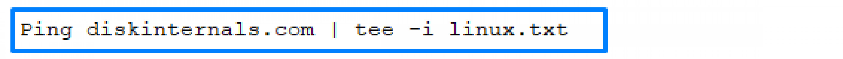 Using a bash tee command| DiskInternals